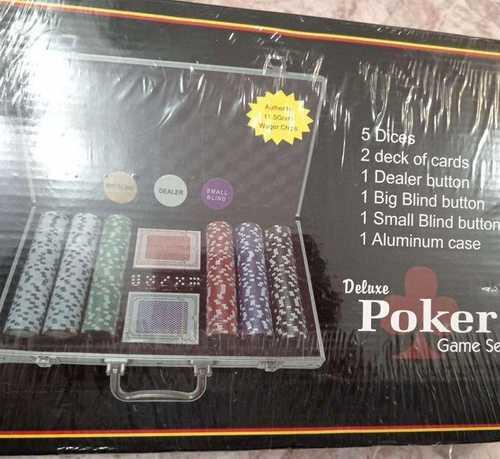 Покерный набор 300 фишек новый в кейсе
