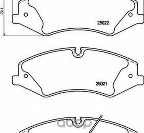 Колодки тормозные дисковые перед P44022 Brembo