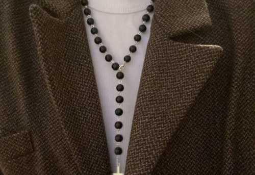 Чокер галстук из натуральных камней