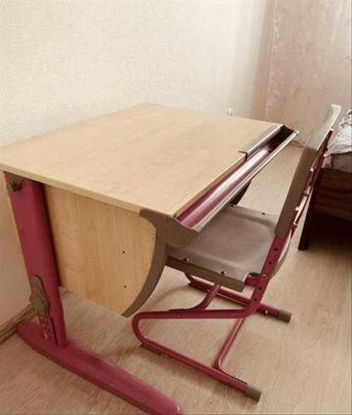 Растущая парта школьный стол и стул