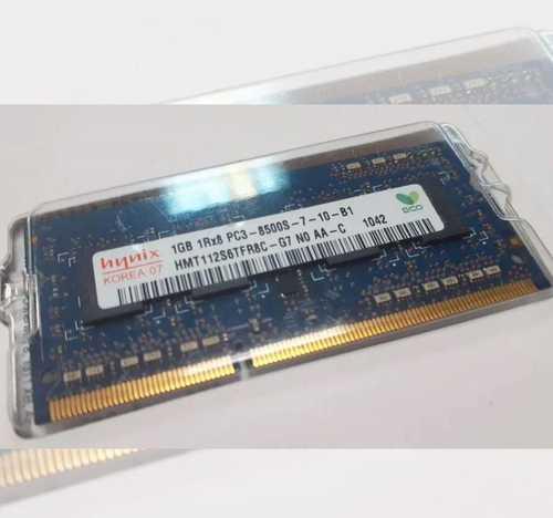 Память озу для ноутбука 1rx8 pc3-8500s-7-10-b1