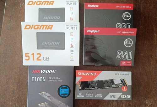 Новые SSD 512gb гарантия
