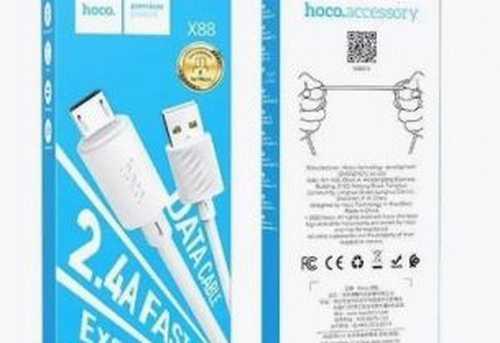 Кабель оптом. USB hoco X88, microusb, 2.4А, 1 м