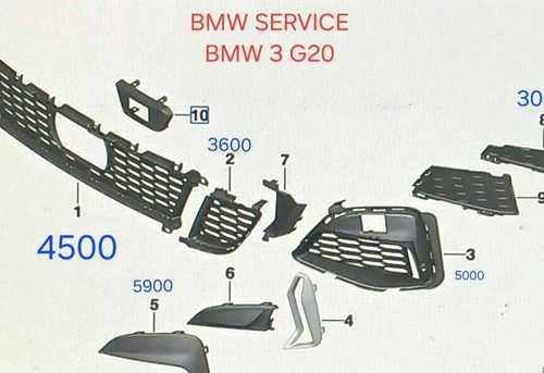 Бампер передний BMW 3 G20 (2018 - 2024)