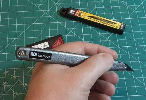 Модельный нож SDI 3006CA 9 мм для кожи и др. 3006C