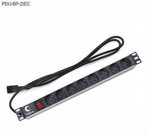 Блок розеток Cabeus PDU, 1U, PDU-8P-2IEC