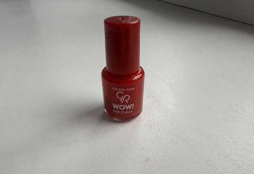 Красный лак для ногтей golden rose WOW