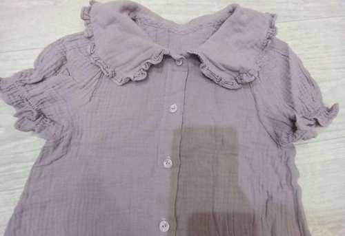 Блузка для девочки муслин 122-128-134см