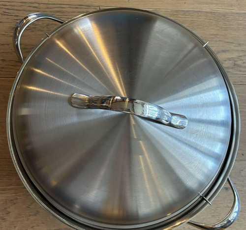 Сковорода Вок wok Fissler 28 нержавеющая сталь