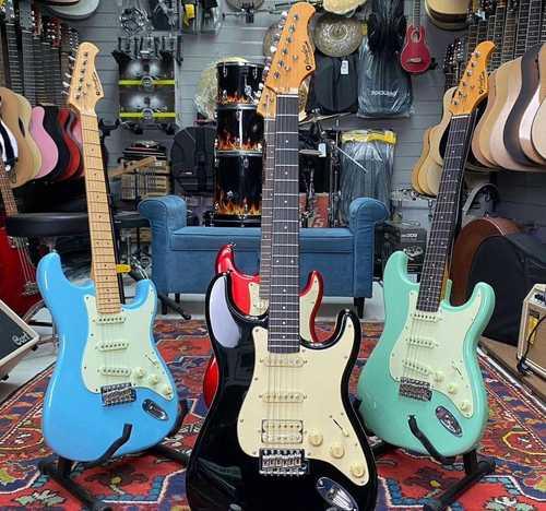 Prodipe jmfst83rabk ST83RA электрогитара Strat, HS