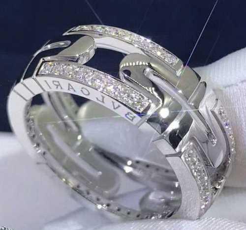 Кольцо Bulgari Parentesi белое золото 0.0003 мм