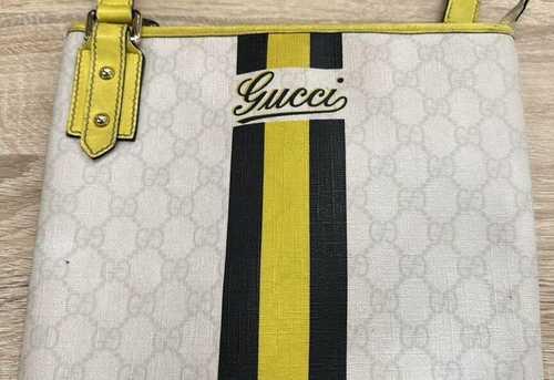 Сумка Gucci gg supreme yellow Оригинал