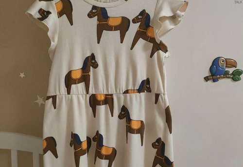 Платье для девочки116 122 mini rodini лошадки