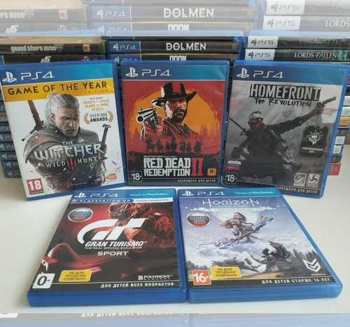 PS4 Ведьмак/ RDR/ Gran Turismo/ HomeFront/ Horizon