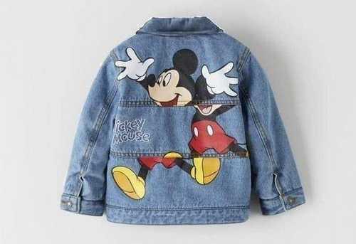 Джинсовая куртка Zara Mickey Mouse 92-122