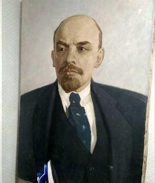 Портрет В. И. Ленина маслом на холсте