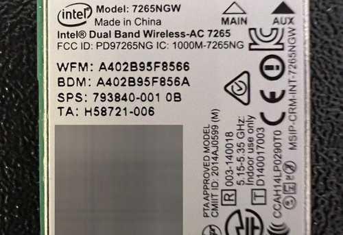 Wi-Fi адаптер Intel ngff 7265NGW