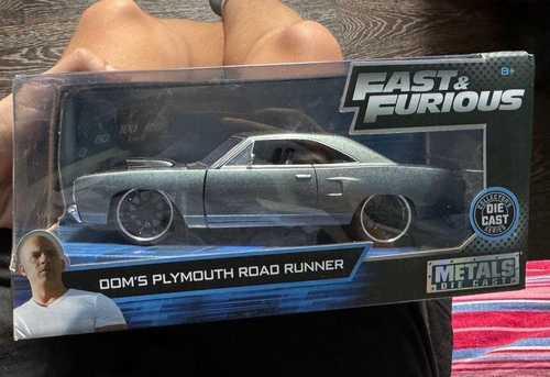 Модель авто Plymouth Road Runner, 1:24, fast
