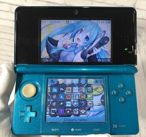 Nintendo 3ds old бирюзовый