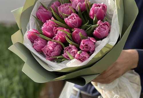 Пионовидные тюльпаны, букеты к 14 февраля