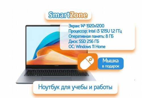 Ноутбук 14" HUAWEI MateBook D 14 MDF-X, 256 ГБ, Core i3-1215U, RAM 8 ГБ, Intel UHD Graphics