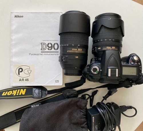 Фотоаппарат Nikon D90 + 18-105mm + 55-300mm