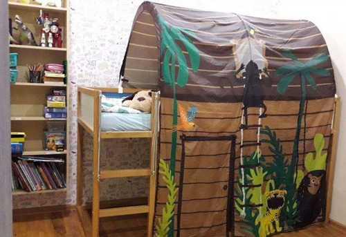 Детская кровать-трансформер со съёмной палаткой