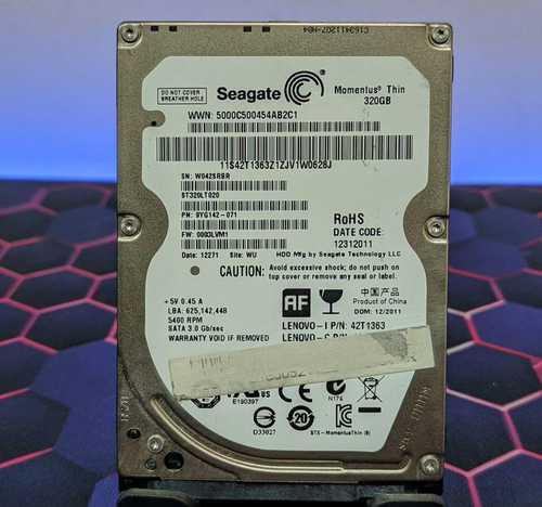 Жесткий диск 320Gb/2.5"/5400/Seagate/ST320LT020