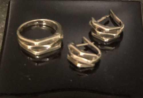 Серебряное кольцо и серьги Тиффани
