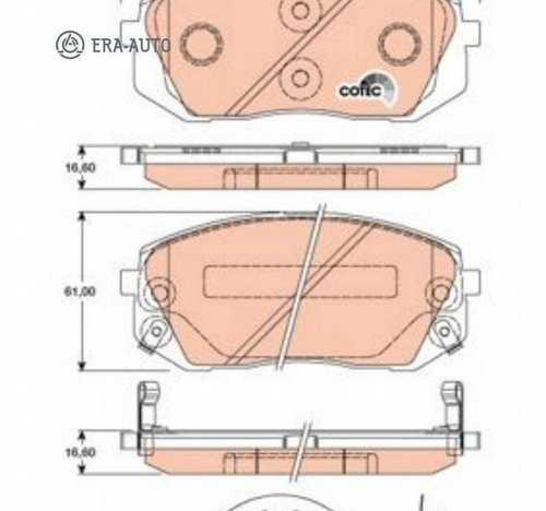 ZF russia GDB3461 ZFR Комплект тормозных колодок, дисковый тормоз