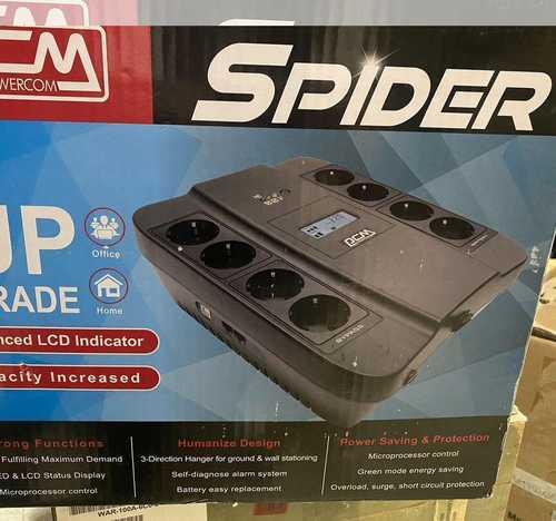 Ибп 750 ва PowerCom spider SPD-750U LCD Euro Черны