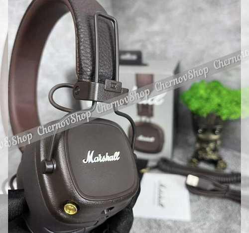 Новые Наушники marshall major 4 коричневые