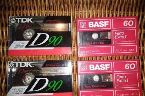Новые аудиокассеты basf Ferro Extra I 60 и TDK D90