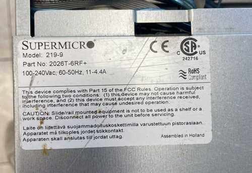 Сервер SuperMicro SYS-2026T-6RF