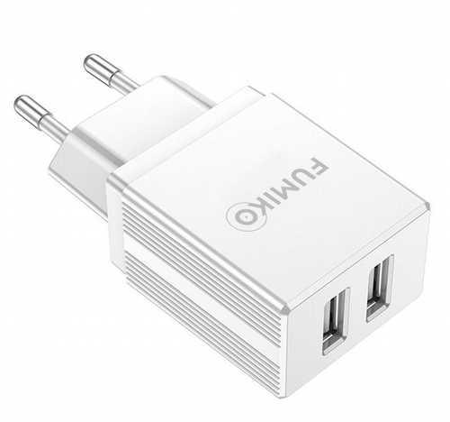 Зарядное устройство fumiko CH04 2USB 2.4А белое