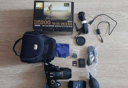 Фотоаппарат Nikon 5200 (пробег 27000 + флешка)