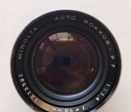 Minolta Auto Rokkor-PF 58 mm f/1.4