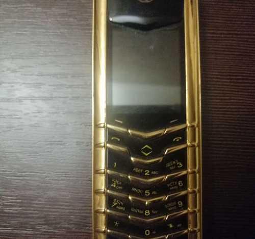 Vertu Signature Yellow Gold Half Pave Diamonds