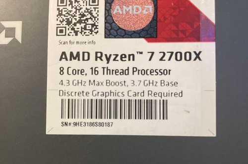 Ryzen 7 2700x box