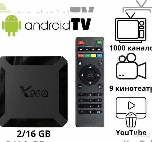 Тв приставка X96Q 2/16 GB (Смарт приставка )