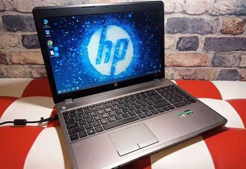 Металлический ноутбук HP 2ядра 4Гб SSD экран 15.6"