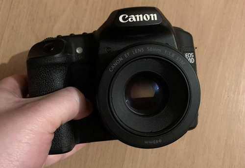 Canon 50d вместе с обьективом canon 50mm 1.8 stm