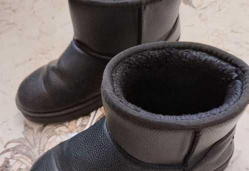 Угги ботинки зимние теплые чёрные, мех.Размер 38,5
