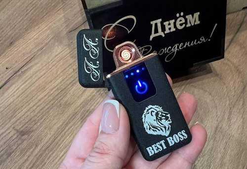 Зажигалка USB спиральная необычный подарок мужчине