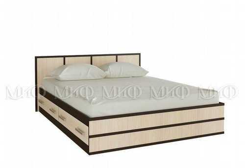 Двуспальная кровать Сакура с ящиками 1600х2000
