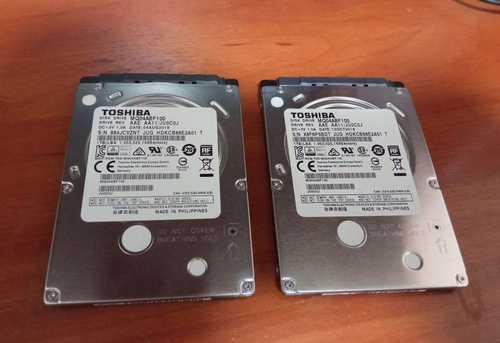 1tb toshiba 2.5 hdd (2шт, рабочие)