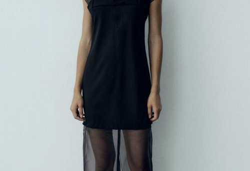 Платье Zara комбинированное из органзы S