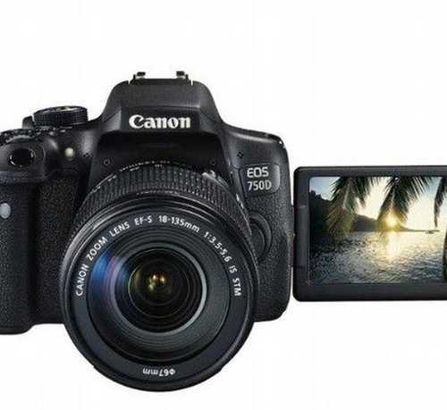 Фотоаппарат Canon EOS 750D Kit 18-135 IS STM Black