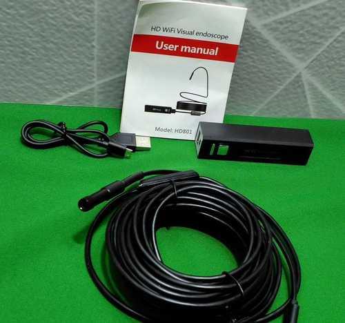 Endoscope Camera HD 801, 1200P Wi-Fi, жесткий кабе