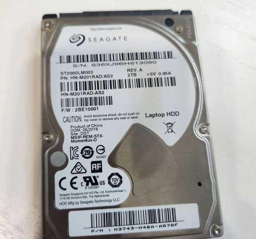 Hdd 2Tb 2.5 SATA Seagate Жёсткий диск